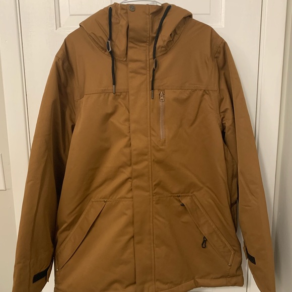 Pulse | Jackets & Coats | Pulse L Brown Duck Coat With Critical Taped ...